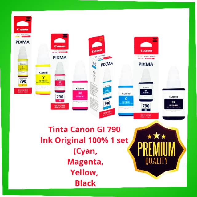 Jual Jual Tinta Canon 790 GI-790 GI 790 GI790 Yellow/Magenta/Cyan/Black ...