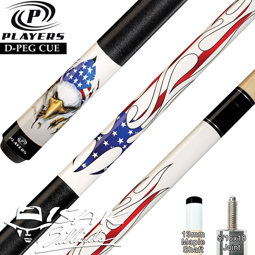 Jual Players D-PEG American Eagle Pool Cue - Maple Billiard Stick Stik ...