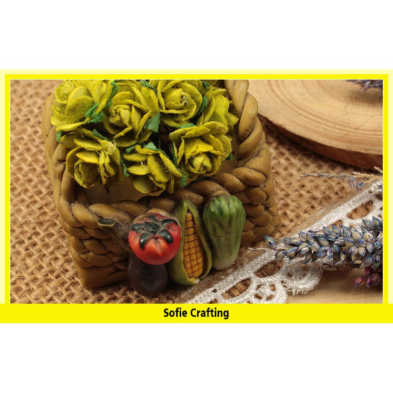 Jual 5 Tangkai Bunga Kertas Mawar Hijau 1,5 cm BK-01 Sofie Crafting ...