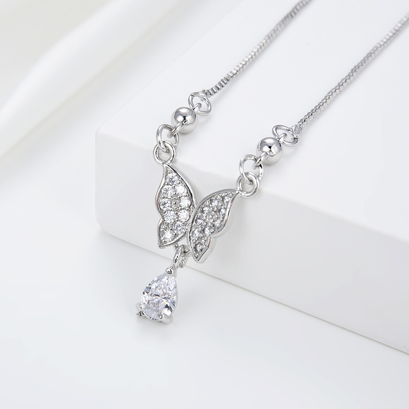 Jual HYL JEWELRY Kalung Titaniun Rantai Emas Putih Perhiasan perak ...