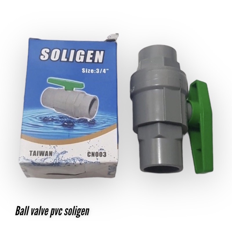 Jual Stop kran ball valve pvc 1/2” 3/4” Soligen | Shopee Indonesia