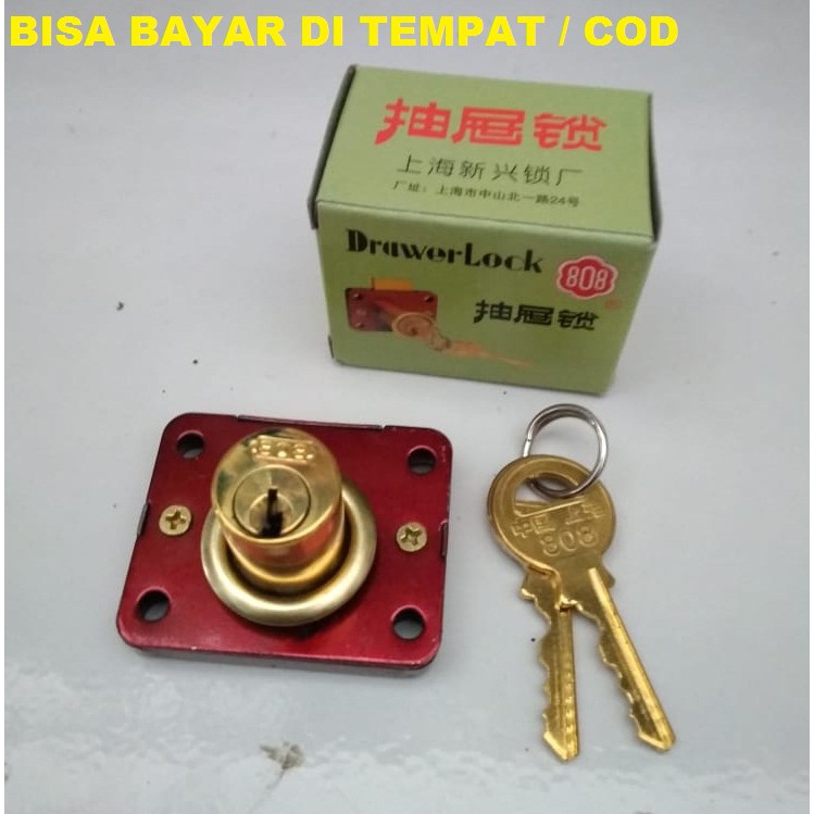 Jual KUNCI LACI KECIL MERAH / LEMARI / DRAWER LOCK 808 | Shopee Indonesia