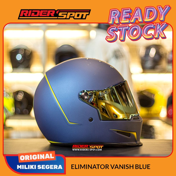 Jual Helm Motor Bell Eliminator Vanish Matte Blue Full Face Original ...