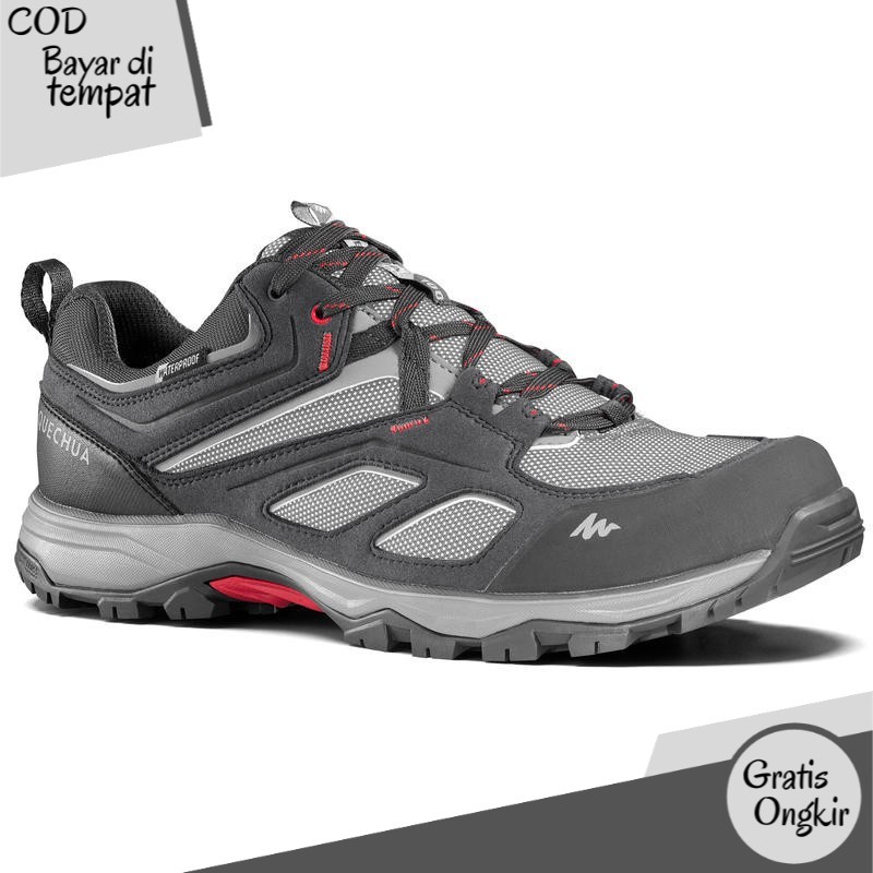 Jual Decathlon Quechua Sepatu Mendaki Trekking Camping Mh100 Abu-Abu ...