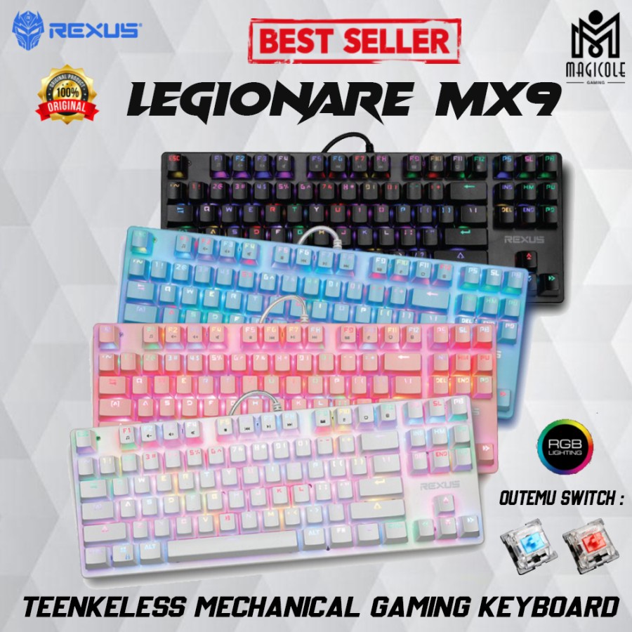 Jual Rexus Legionare MX9 RGB TKL Mechanical Gaming Keyboard | Shopee ...