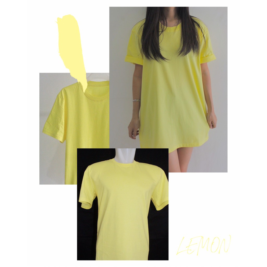 Jual Kaos Polos Kuning Lemon 100% Katun | Shopee Indonesia