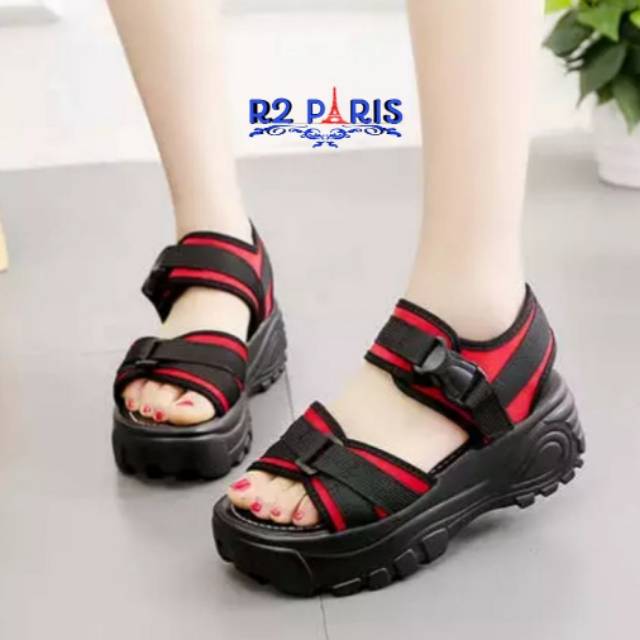 Jual Sepatu sandal keren/sepatu sandal cewek 2 warna model tali/sepatu ...