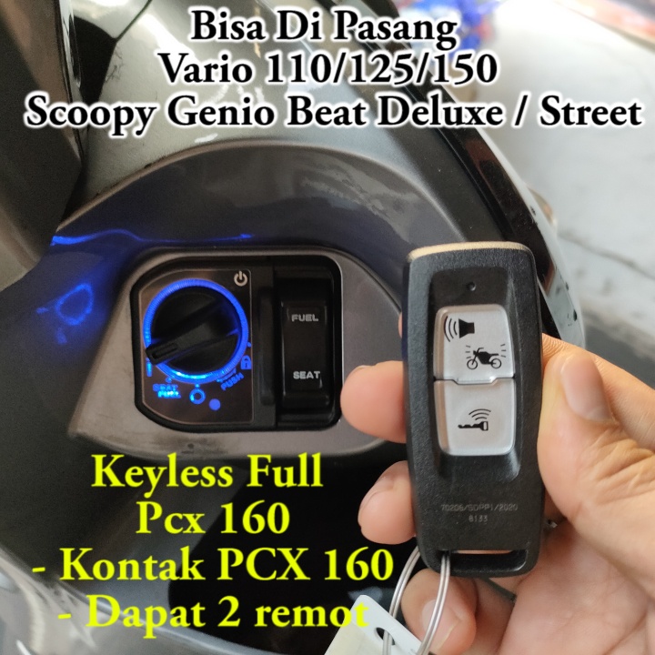 Jual Keyless Honda New PCX 160 tanpa coak body bisa di pasang genio ...