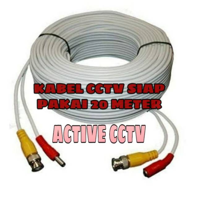 Jual KABEL CCTV 20M PUTIH KAMERA CCTV SIAP PAKAI KABEL JADI CAMERA CCTV ...