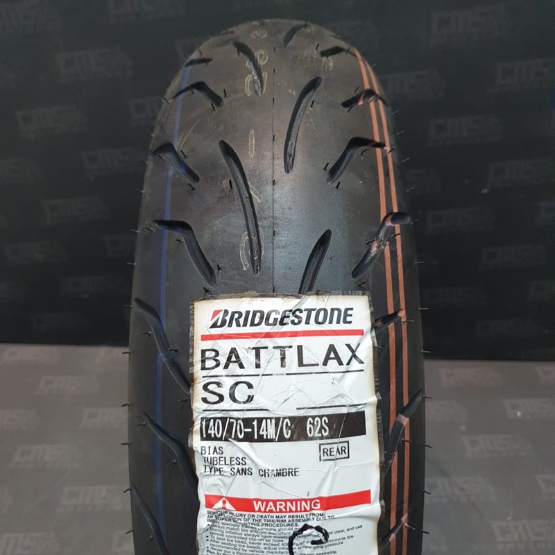 Jual Ban Luar Battlax Bridgestone SC 140 70 14 Tubeless | Shopee Indonesia
