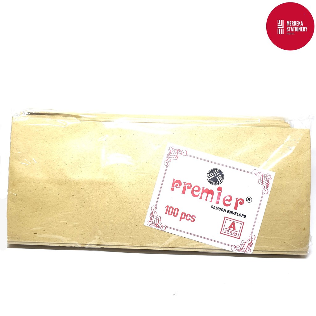 Jual (ISI 100 Lembar)Amplop/Envelope/Surat Coklat Bagus Premier Samson ...