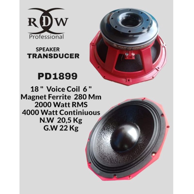 Jual Speaker rdw 18 pd1899 ls1899 original badak voice coil 6 inch ...