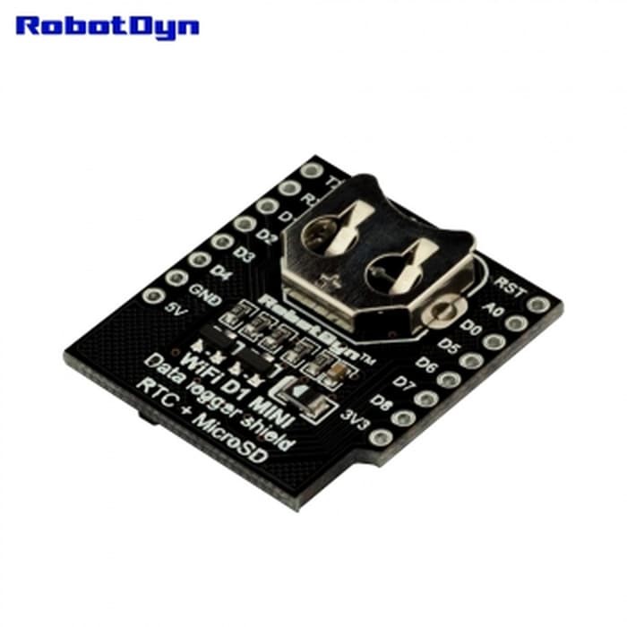 Jual Wemos D1 Mini Shield RTC DS1307 with battery + MicroSD data logger | Shopee Indonesia