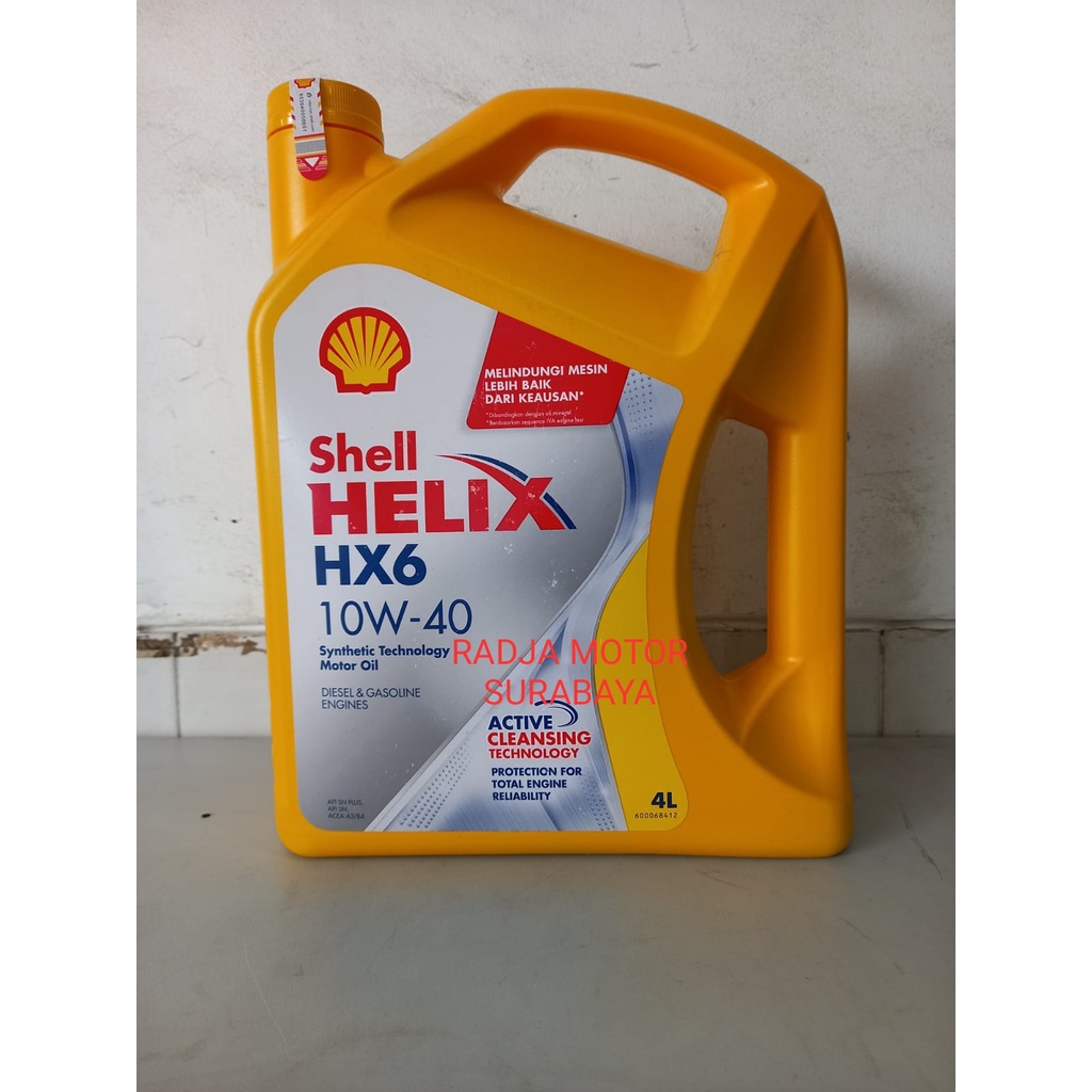 Jual Oli Mesin Mobil SHELL HELIX HX6 10W-40 4L | Shopee Indonesia