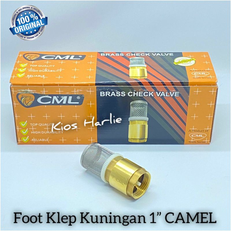 Jual foot valve kuningan, foot klep kuningan 1" Camel | Shopee Indonesia