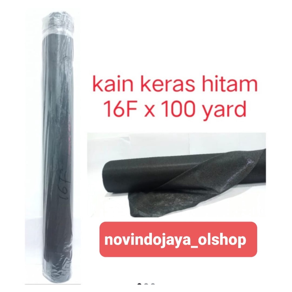 Jual KAIN KERAS HITAM TYPE 16F X 100 YARD ( ADA LEM) | Shopee Indonesia