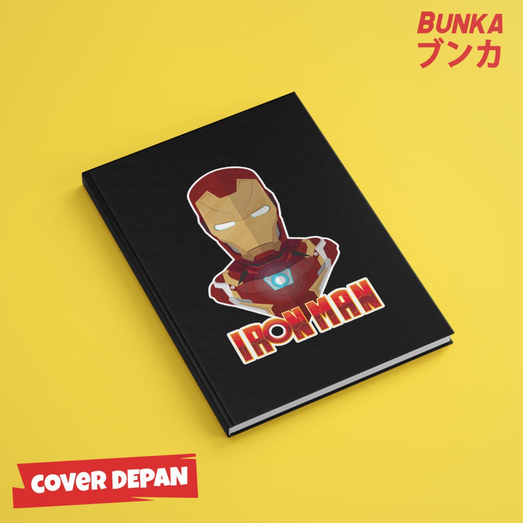 Jual Notebook Marvel Character Design Iron Man Hardcover A5 Buku Tulis ...