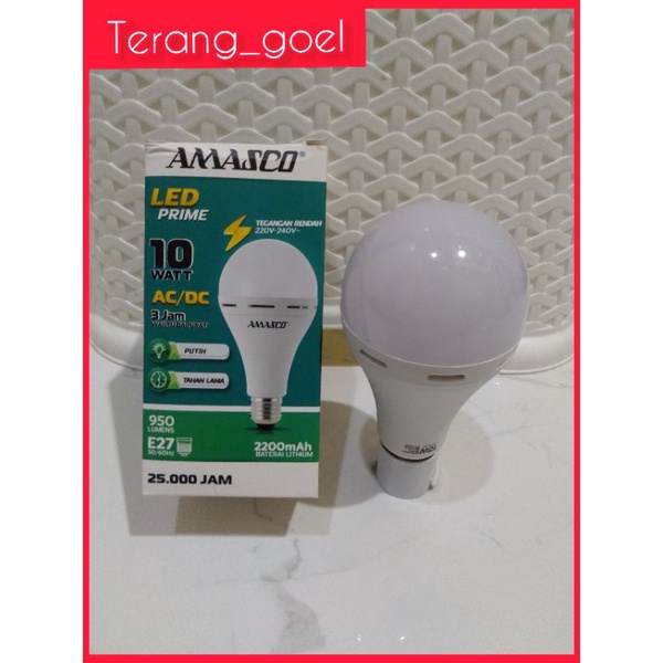 Jual LAMPU EMERGENCY LED 10 WATT PRIME AMASCO / AMASCO LAMPU LED ...