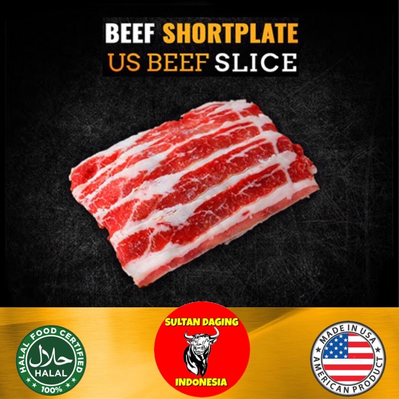 Jual US SHORTPLATE BEEF 1 KG PREMIUM /DAGING SLICE SHABU SHORTPLATE ...