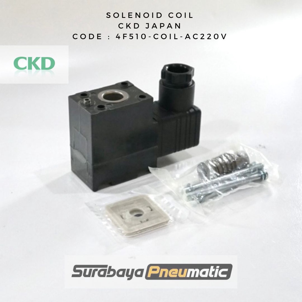 Jual CKD Japan - 4F510-COIL-AC220V - Coil Solenoid untuk CKD Body 4F510 ...