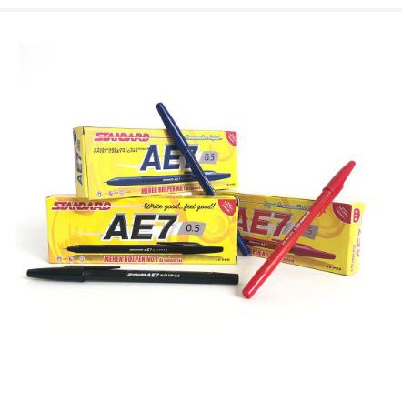 Jual [ATK] - Bolpen STANDARD AE7 PER BOX ISI 12 PCS | Shopee Indonesia