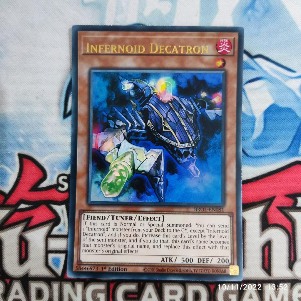 Jual yugioh infernoid decatron BROL ultra rare original | Shopee Indonesia