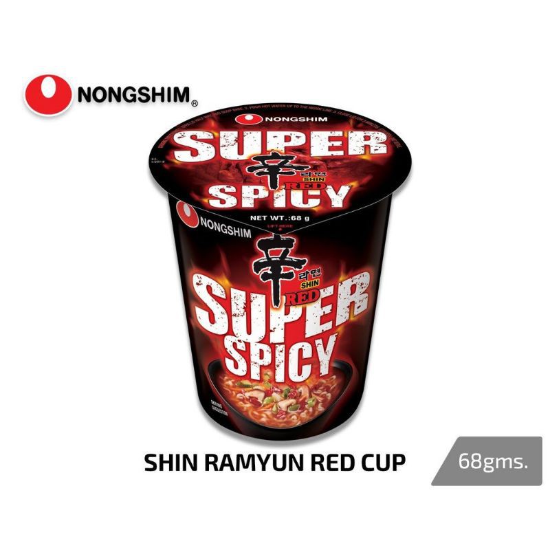Jual Nongshim Shin Ramyun Red Cup /Mi instan Rasa Pedas 68gr | Shopee ...