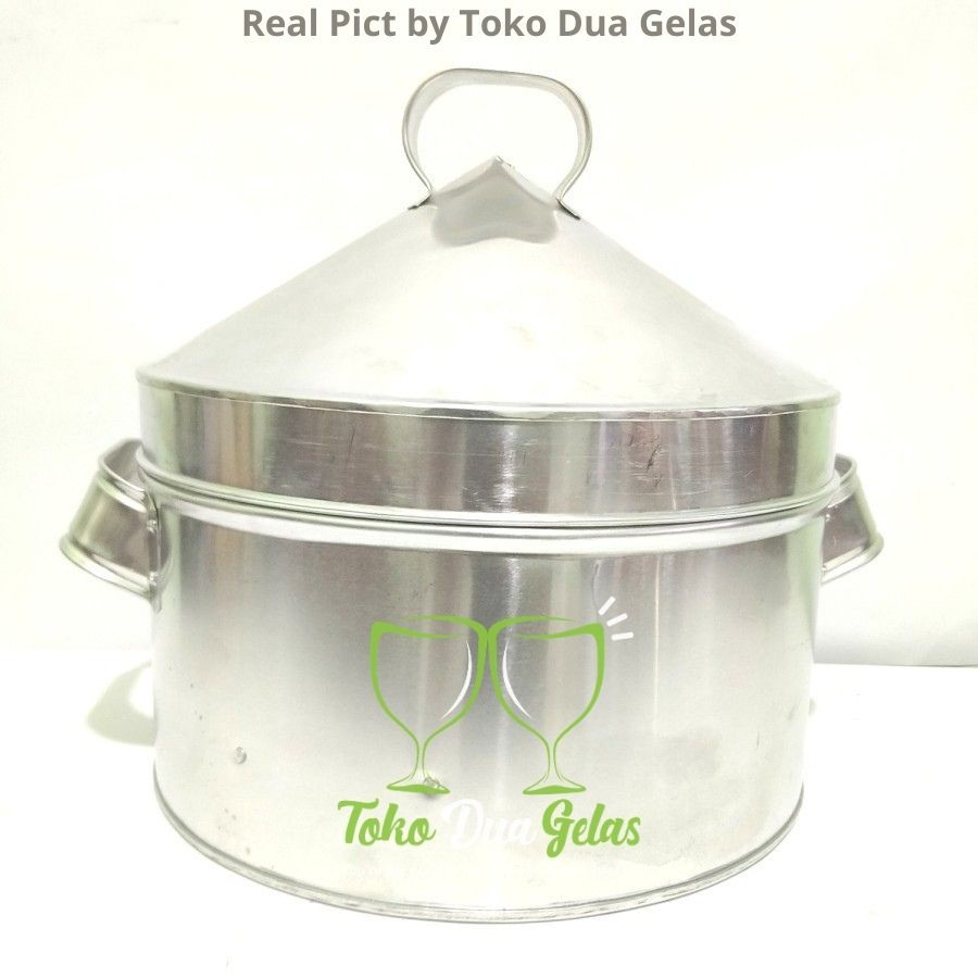 Jual Klakat Kalakat Panci Kukusan Bulat Alumunium 32 cm 1 susun panci ...