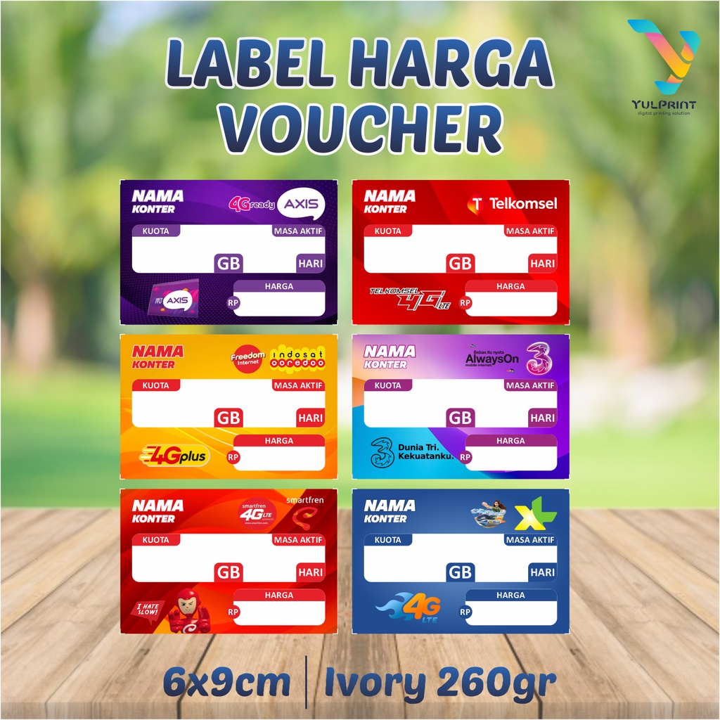 Jual Label Harga Voucher Konter / Display Etalase Konter | Shopee Indonesia