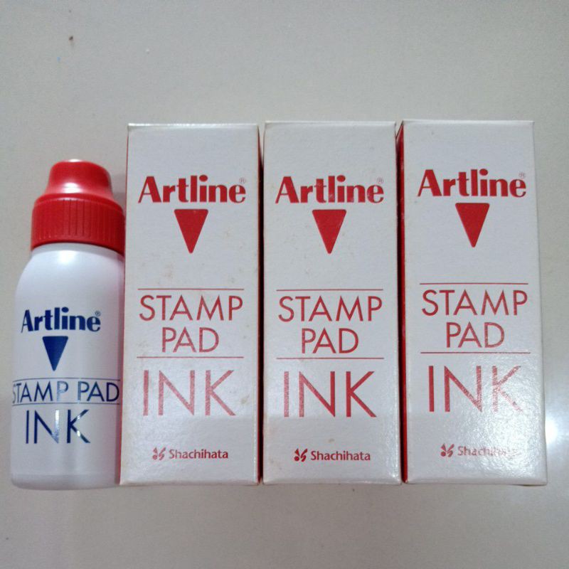 Jual Tinta stamp pad Artline warna Merah | Shopee Indonesia