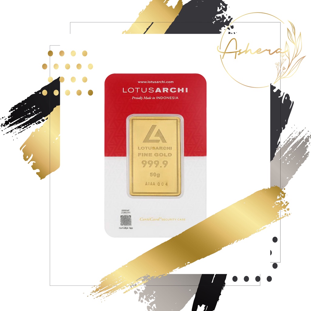 Jual AsheraGold Lotus Archi Merah Putih 50 dan 100 gram Certieye LM LA ...