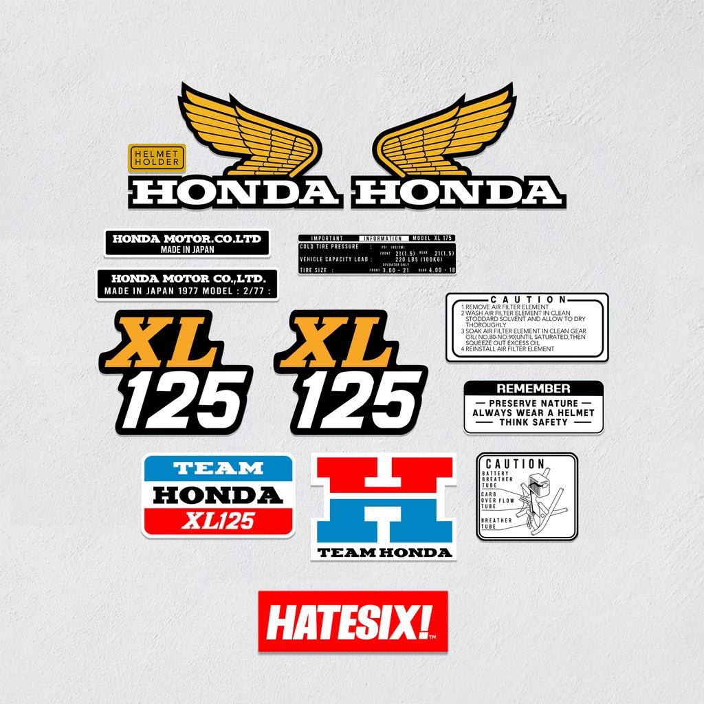 Jual Stiker Decal honda XL 125 dan XL 175 Elsinore Vintage Enduro ...