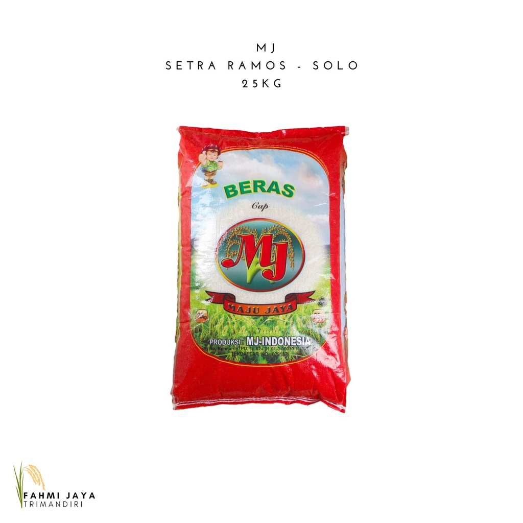Jual BERAS SETRA RAMOS CAP MJ KEMASAN 25KG ENAK PULEN DAN BERSIH ...