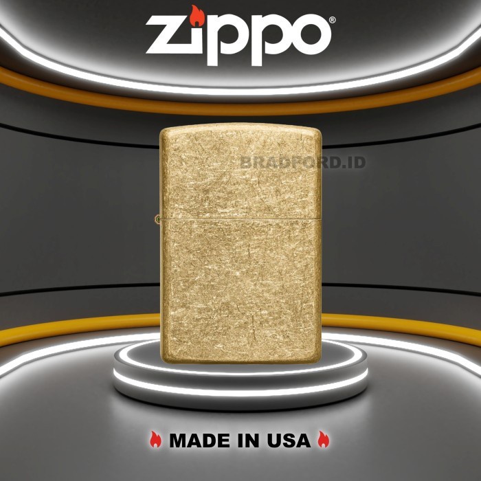 Jual Zippo Original Classic Tumbled Brass 49477 Garansi Resmi USA | Shopee Indonesia