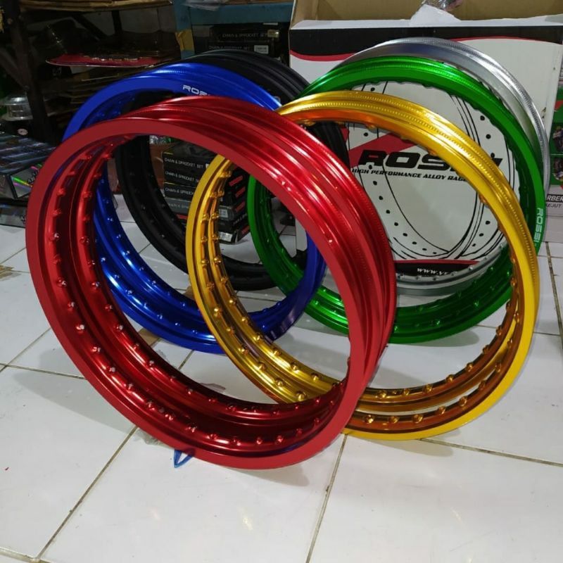 Jual Velg Rossi Almunium WM 140 x 17 gold,red,forest green,drak blue ...
