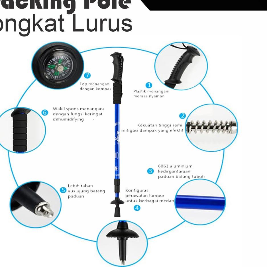 Jual Tracking pole lurus - Trekking Pole - Tongkat Hiking | Shopee ...