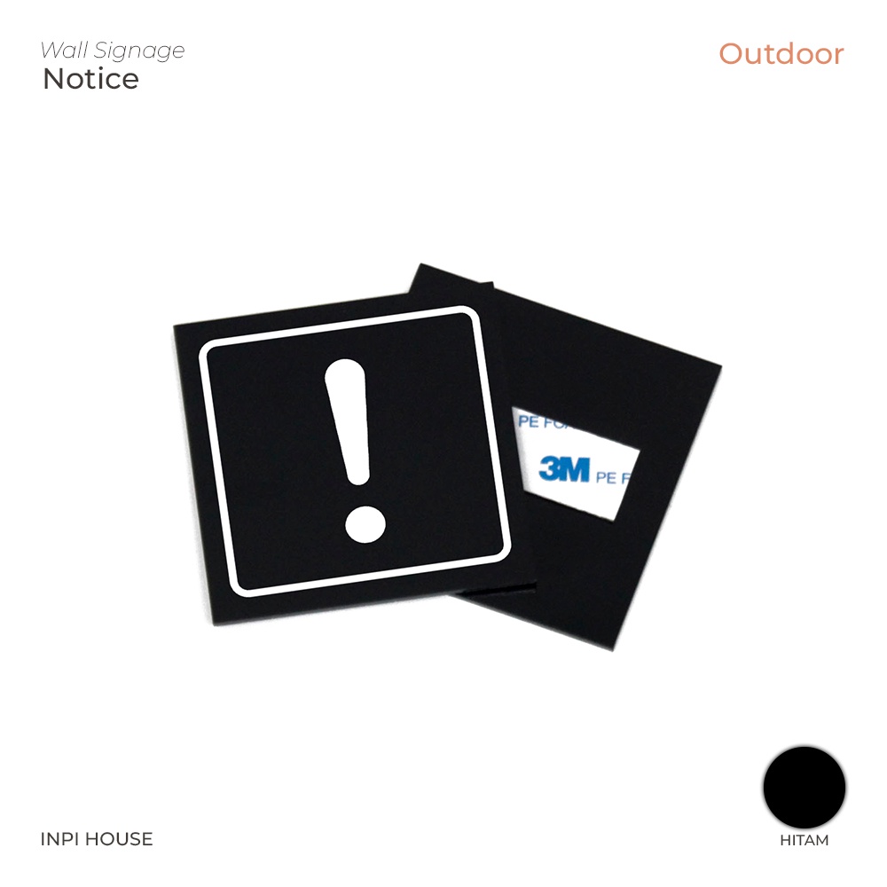 Jual papan tanda peringatan - logo hati hati - sign system akrilik ...