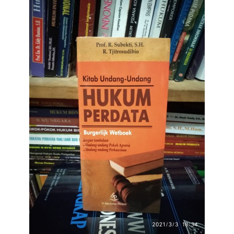 Jual Kitab undang undang hukum perdata by prof. R subekti | Shopee ...