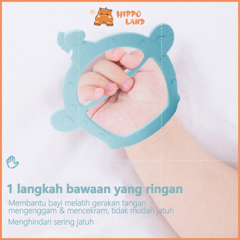 Jual HIPPO LAND Teether bayi / teether gelang teether BPA Free 68 ...