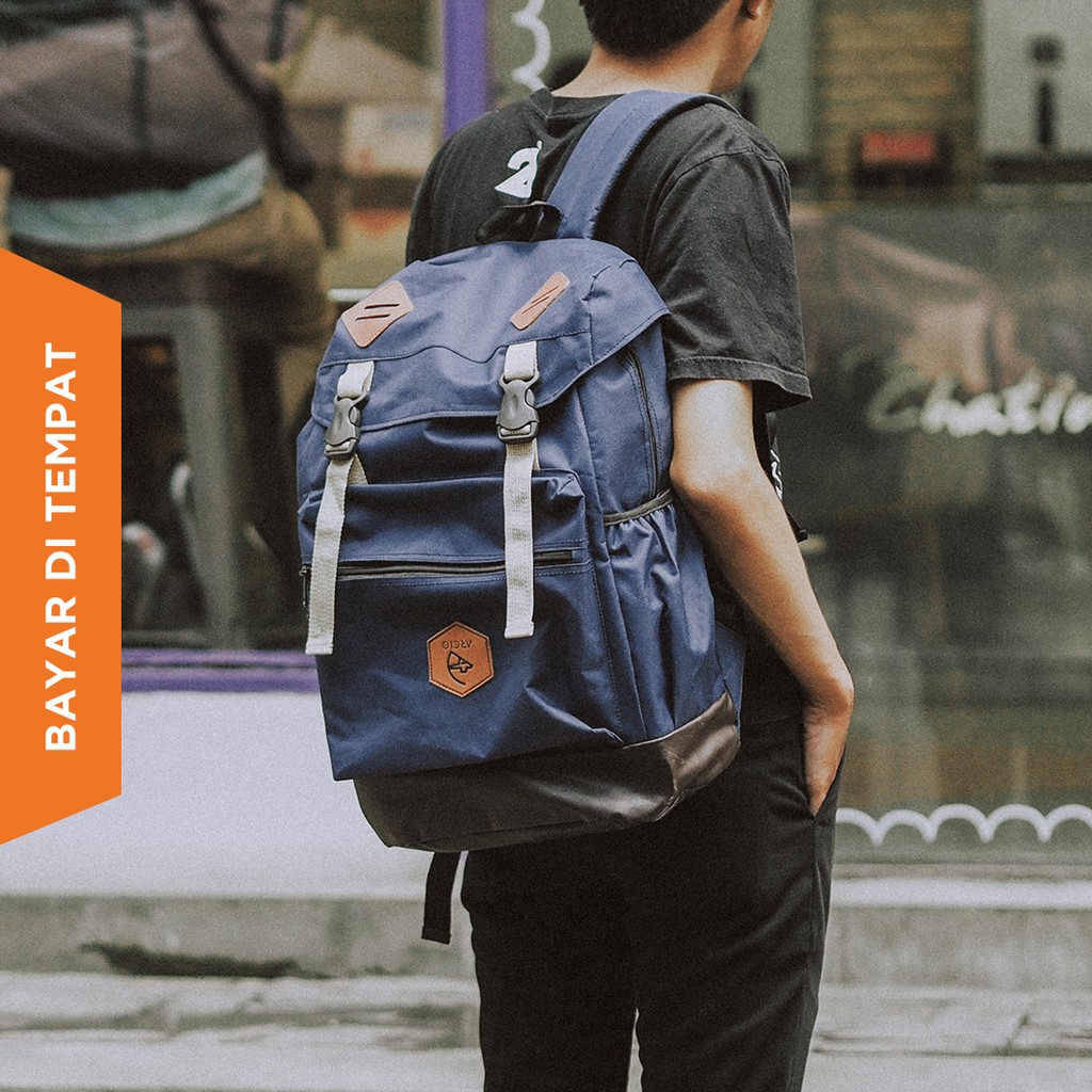 Jual Tas Ransel Backpack Laptop Bag Denver Navy | Shopee Indonesia