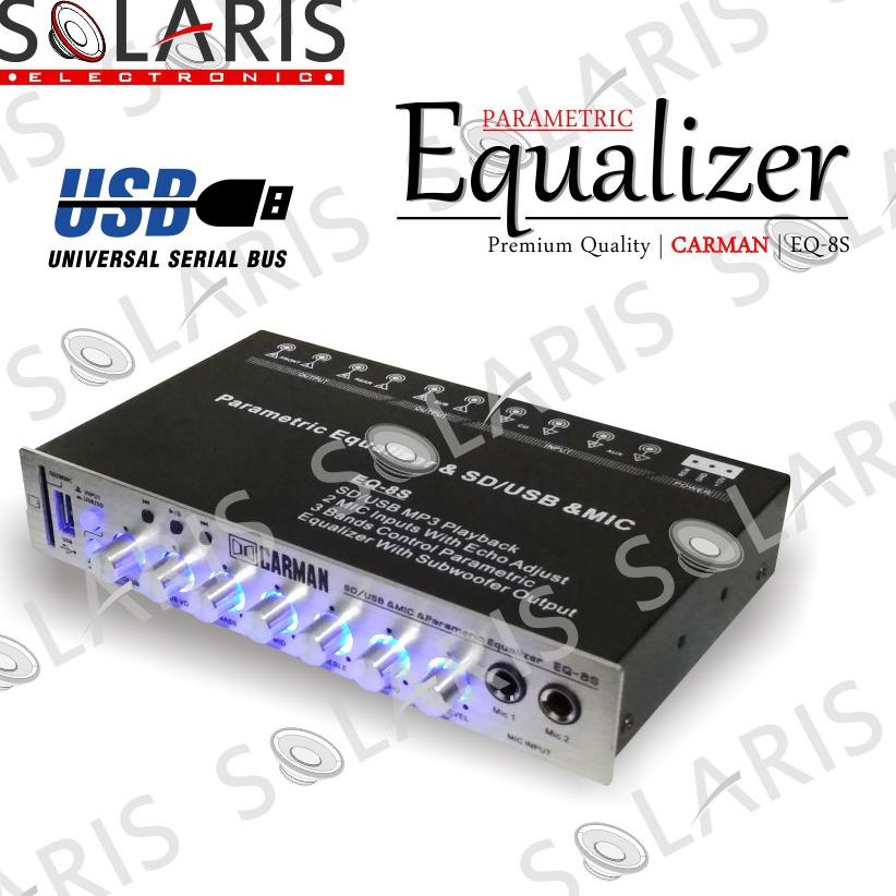 Jual PARAMETRIC EQUALIZER USB SD Dan MIC Carman EQ-8S Panel Alumunium RHF OI Diskon | Shopee ...
