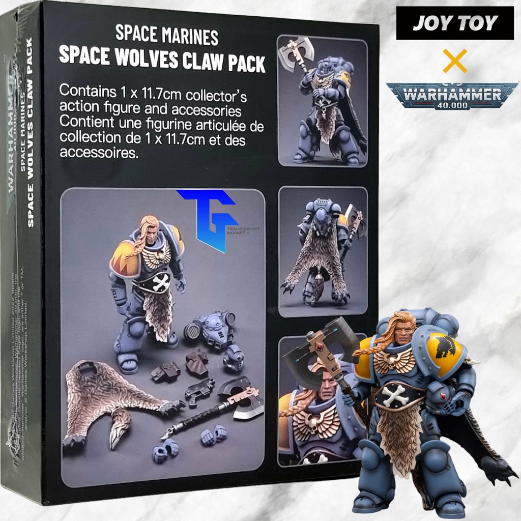 Jual JOYTOY Warhammer 40K Space Marines Space Wolves Claw Pack 1/18 ...