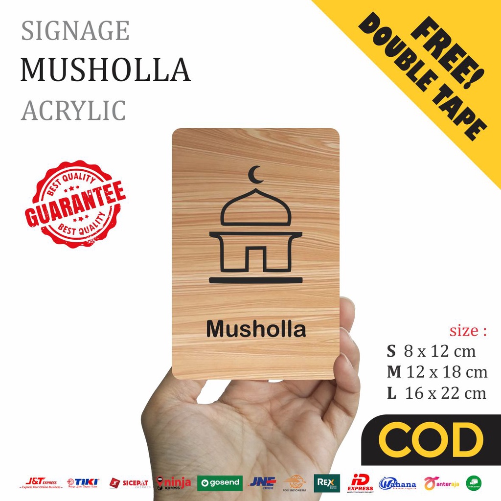 Jual Musholla Sign Board Akrilik Print Signage Acrylic Petunjuk Nama ...