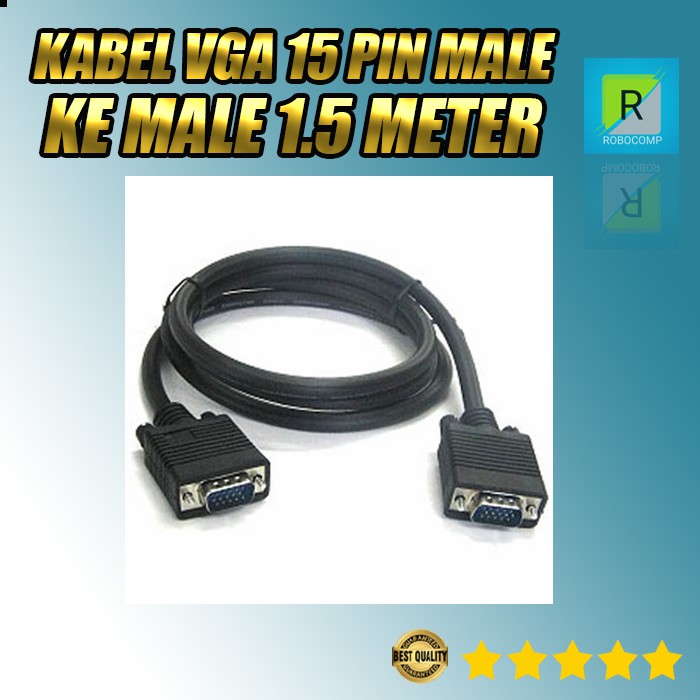Jual Kabel VGA 15 Pin Male ke Male 1.5 Meter | Shopee Indonesia
