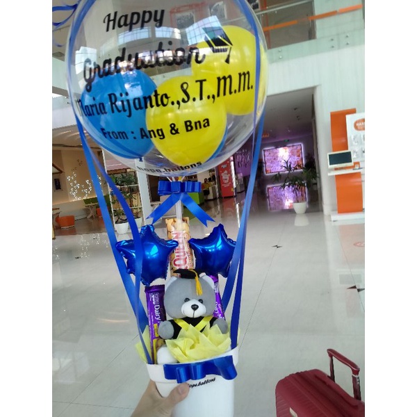 Jual jumbo Buket balon graduation+coklat | Shopee Indonesia