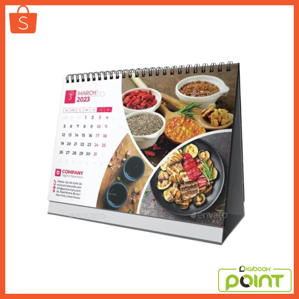 Jual Kalender 2024 Custom - Kalender Duduk Tatakan Linen 12 Lembar 2 ...