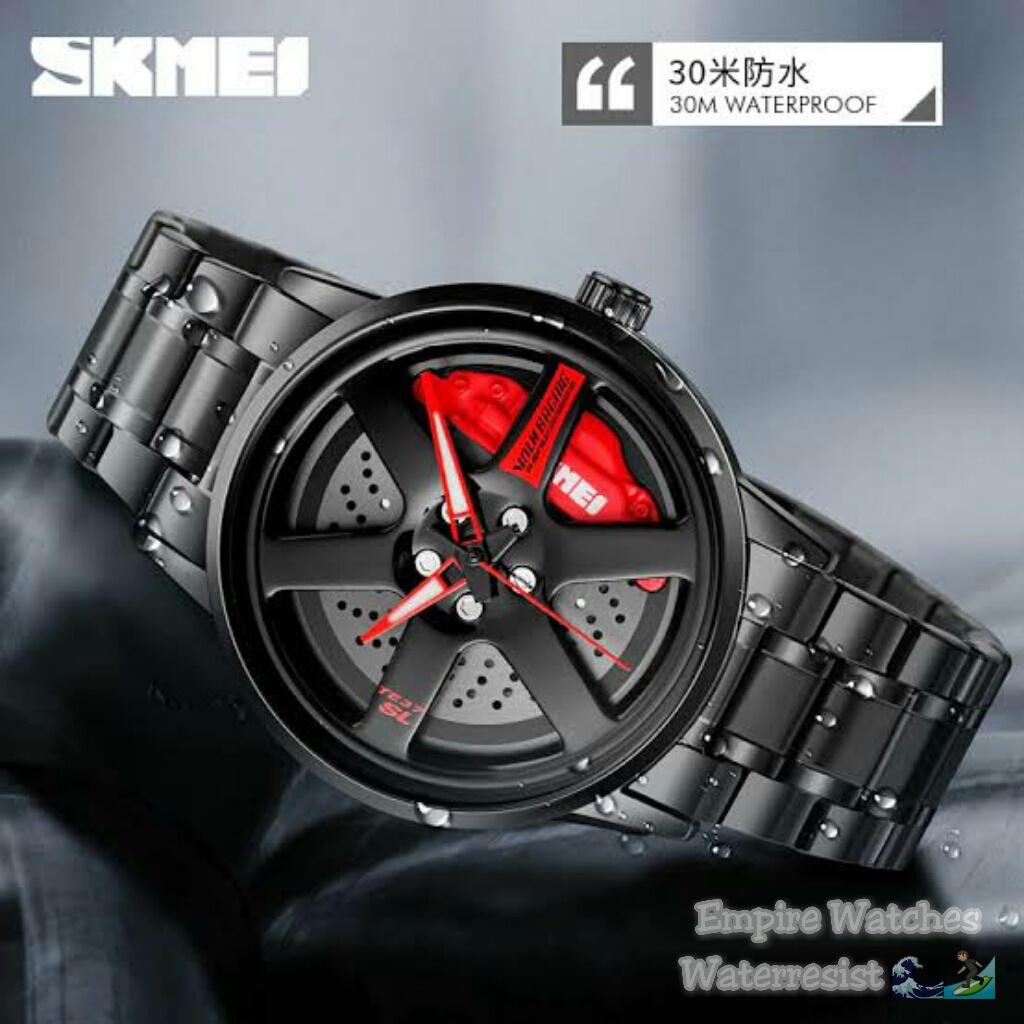 Jual Jam Tangan Skmei 1824 Pria Cowok Rantai Stainless Analog Kualitas Original Waterproof ...