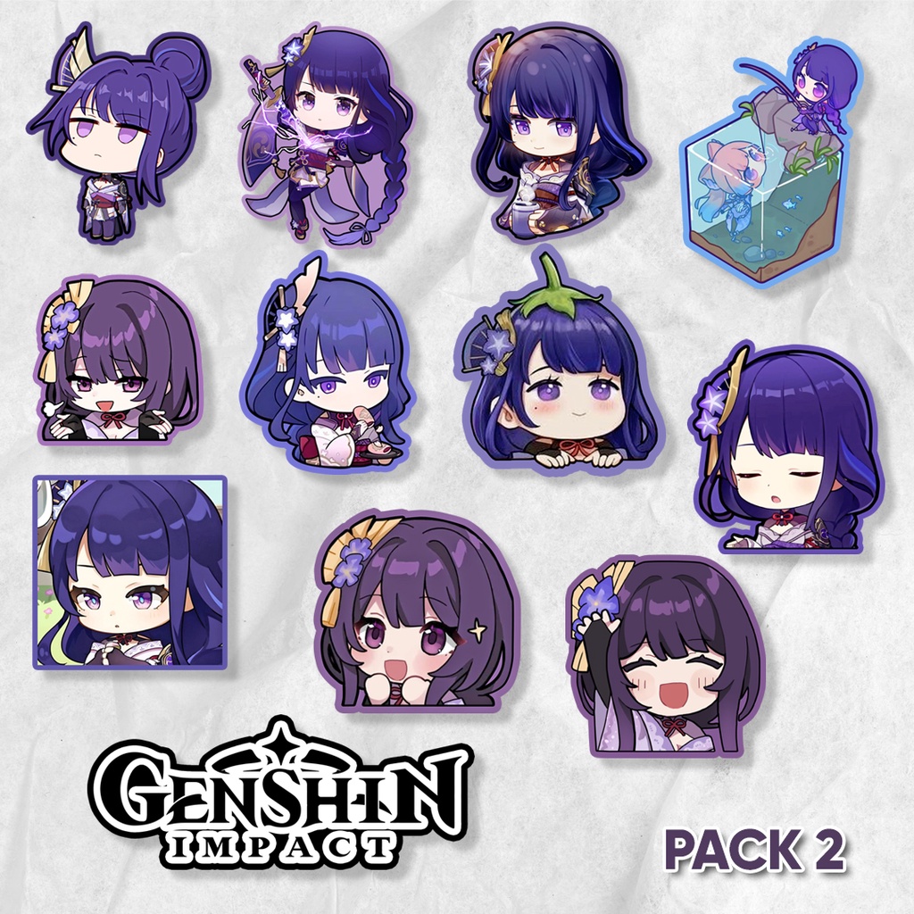 Jual Sticker Pack Raiden Shogun Baal Genshin Impact / Stiker pack Anime ...