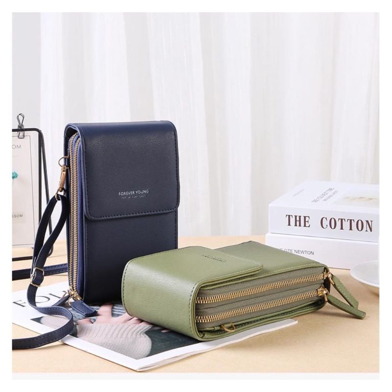 Jual FOREVER YOUNG Tas Selempang Kulit Dompet Hp Touchscreen Slingbag Mini Bag FY 9067 | Shopee ...