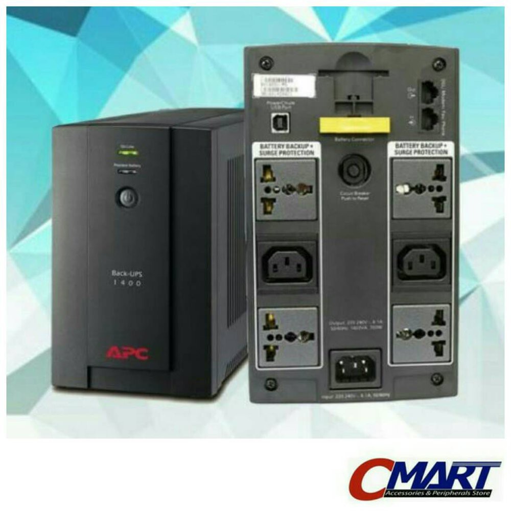 Jual APC Back-UPS 1400VA, 230V, AVR, Universal Sockets UPS - BX1400U-MS ...